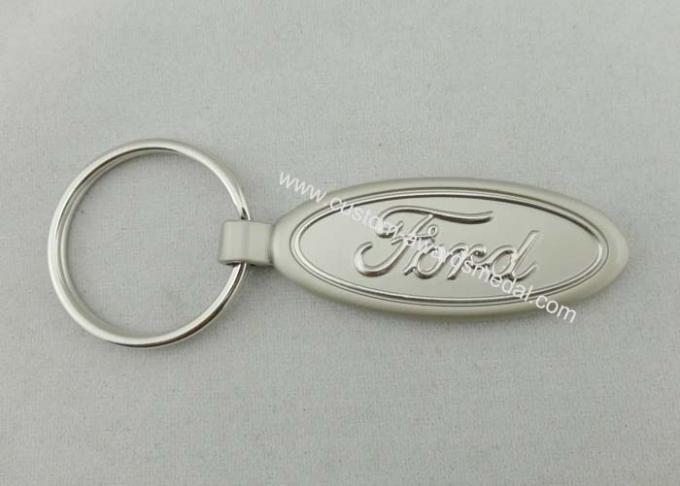 Promotional Ford Key Chain With Misty Plating , Laser Engraved Keychain