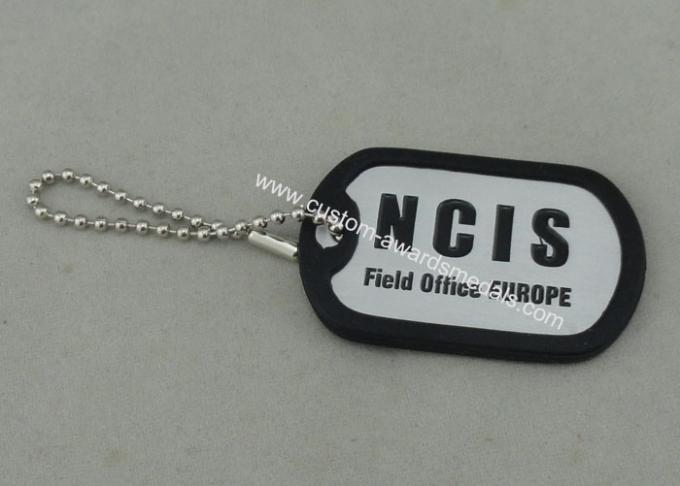 NCIS Personalised Dog Tags By Aluminum Stamped , Silicone band Matched