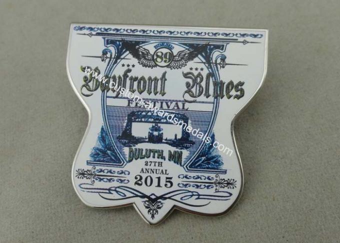 Offset Printing Enamel lapel Pin Die Stamped Imitation 1.75 inch