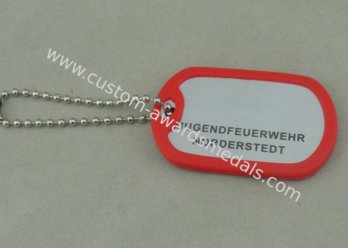 Laser Engraved Personalized Police Dog Tags , Die Stamped Pet Tag And ...