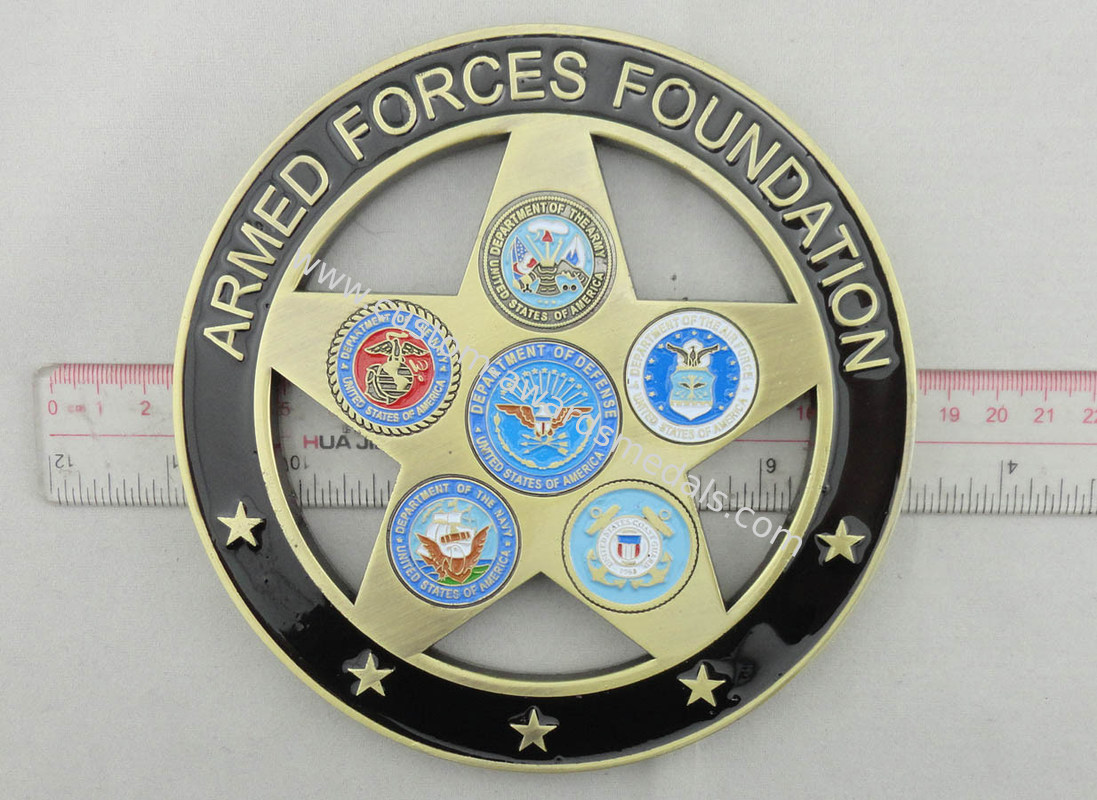 Custom Armed Forces Foundation Badge, Zinc Alloy Souvenir Badges with ...