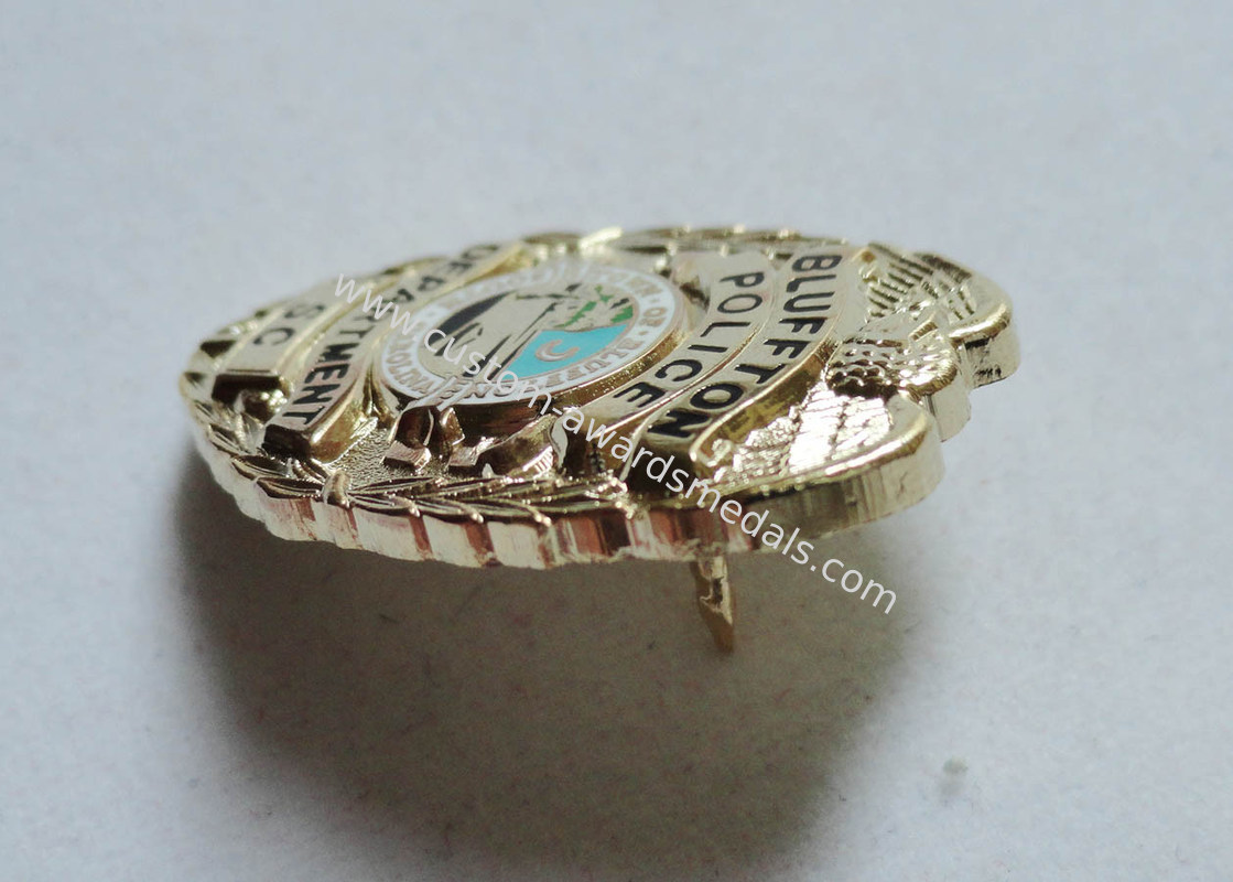 3D Metal Zinc Alloy, Stainless Steel, Soft PVC Bluffton Police Hard ...