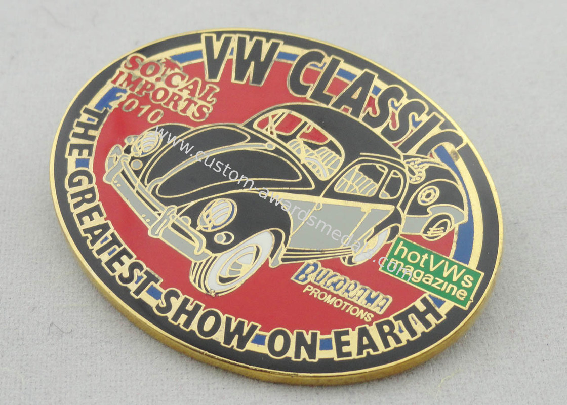 2D Or 3D Vw Classic Zinc Alloy, Pewter, Aluminum Hard Enamel Pin ...