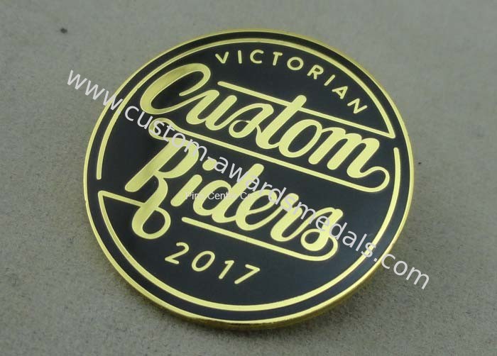 Customized Synthetic Enamel Corporate Pin , Brass Gold Pin With Plain ...