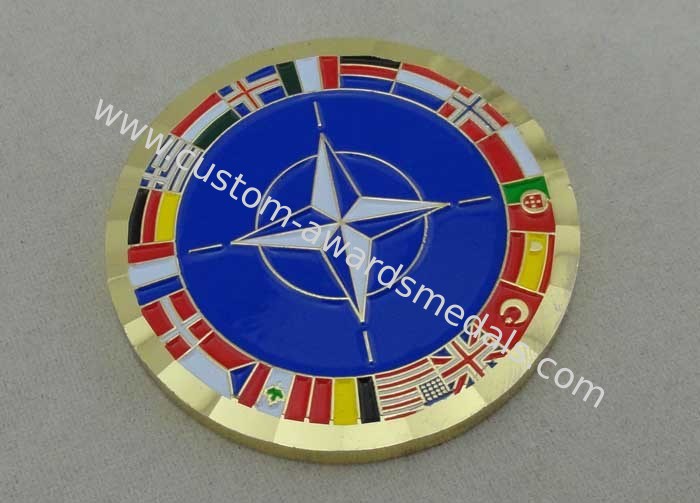 2.0 Inch ISAF Personalized Coins , Coin Box Packing , Brass Punched ...